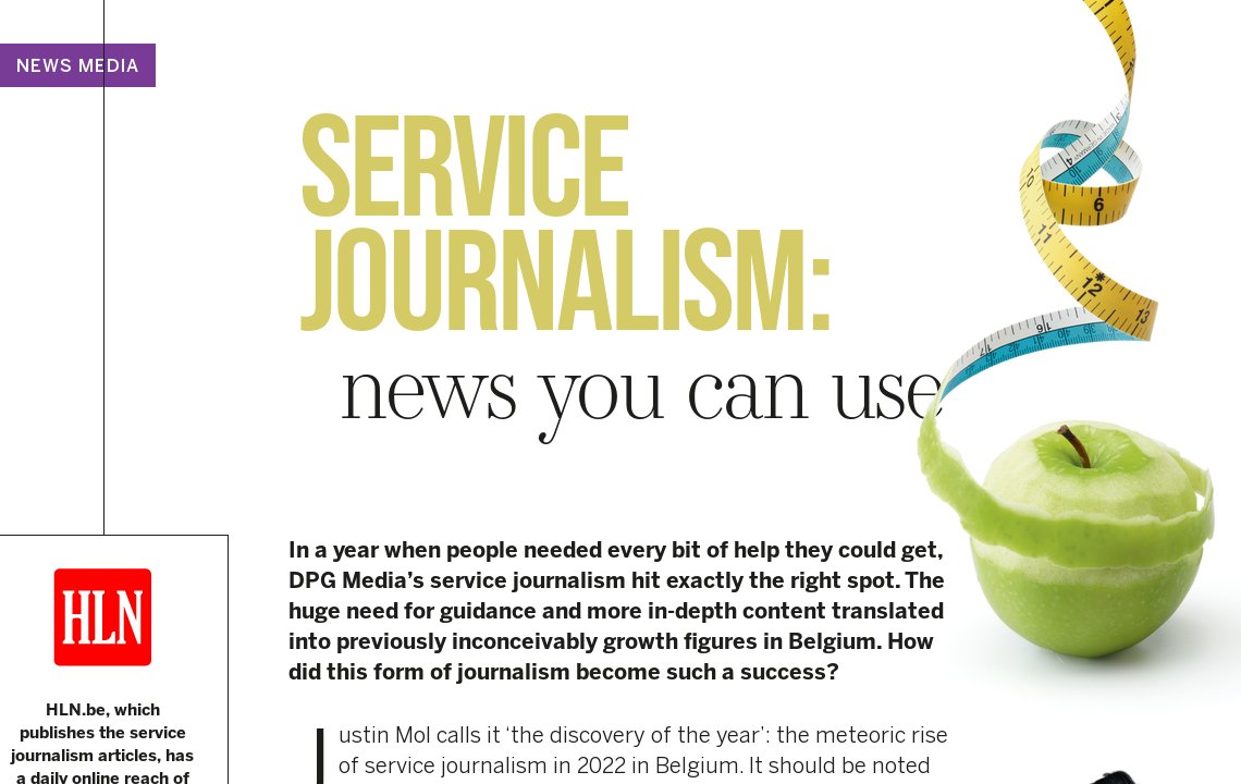 Service journalism - DPG Media Annual Report 2022